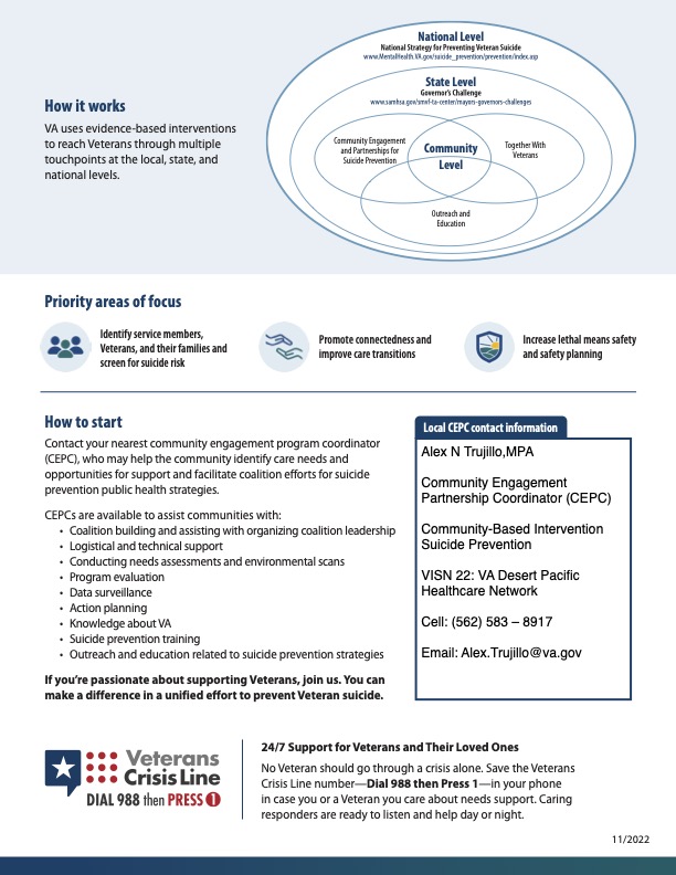 VA Community Engagement and Partnerships Program, Community Based ...